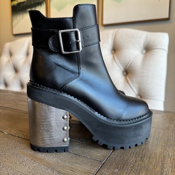 Killstar | Shoes | Killstar Womens Size 5 Gothic Platform Boots Metal ...